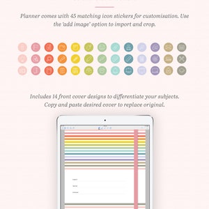 Digital Student Notebook | Student Planner Organiser Subject Notebook ...