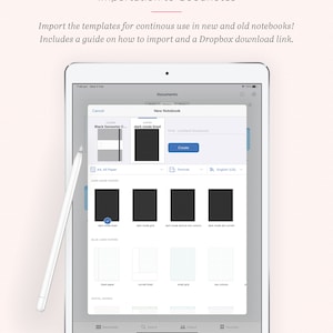 Digital Black Note Taking Paper Template | Dark Mode Goodnotes ...
