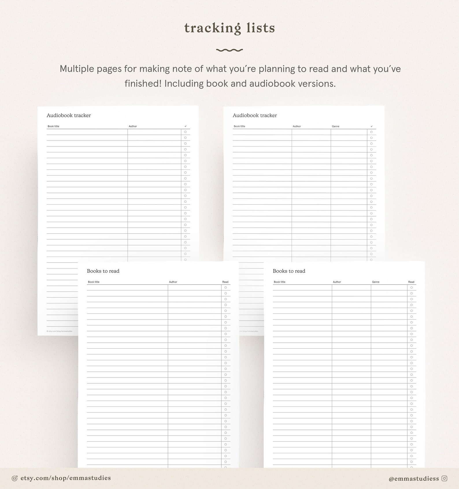 Reading Journal Log | Book and Novel Diary | Student University College ...