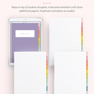 Digital Student Notebook | Student Planner Organiser Subject Notebook ...