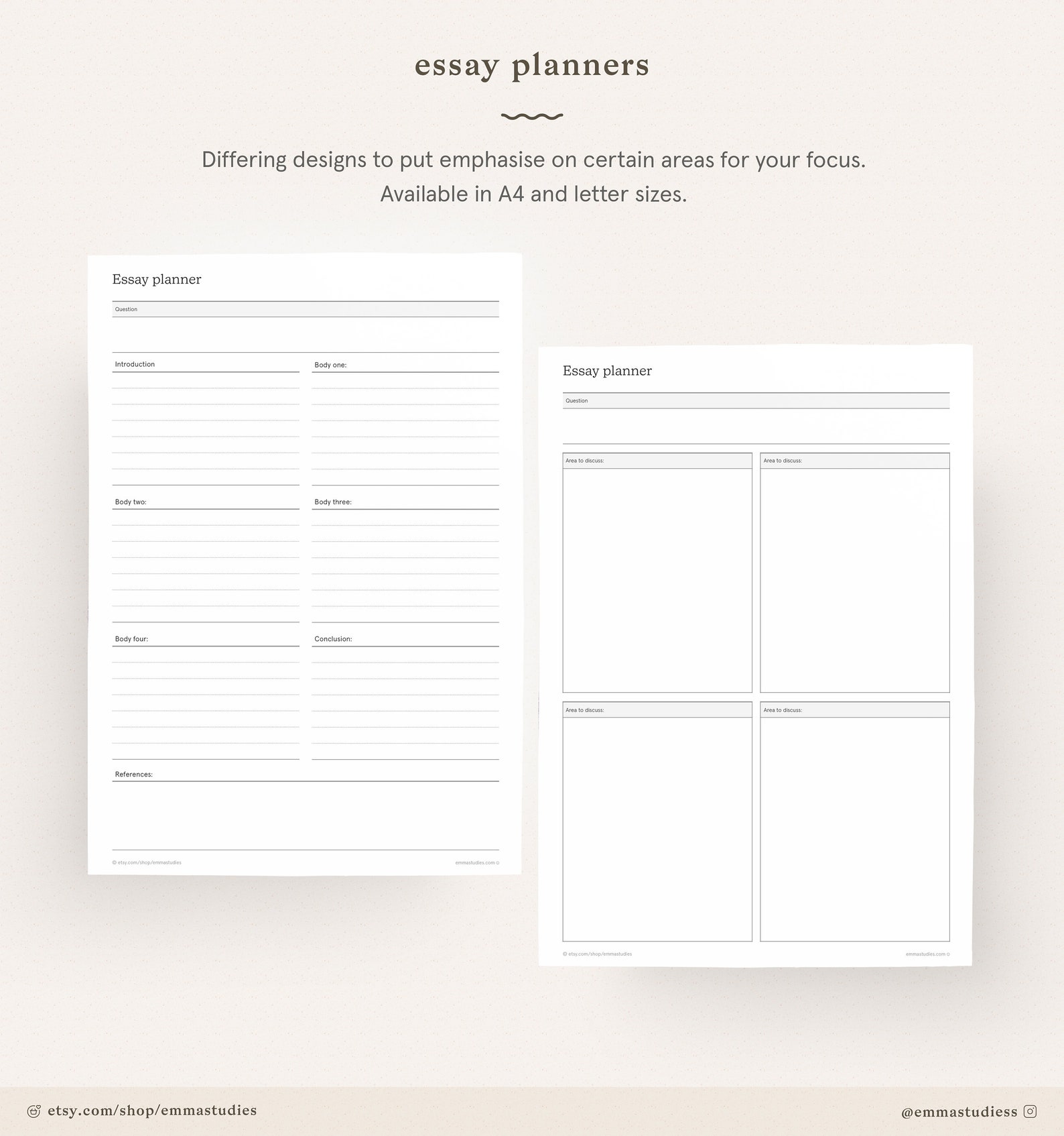 Essay Guide and Planner Printable Pack School College - Etsy