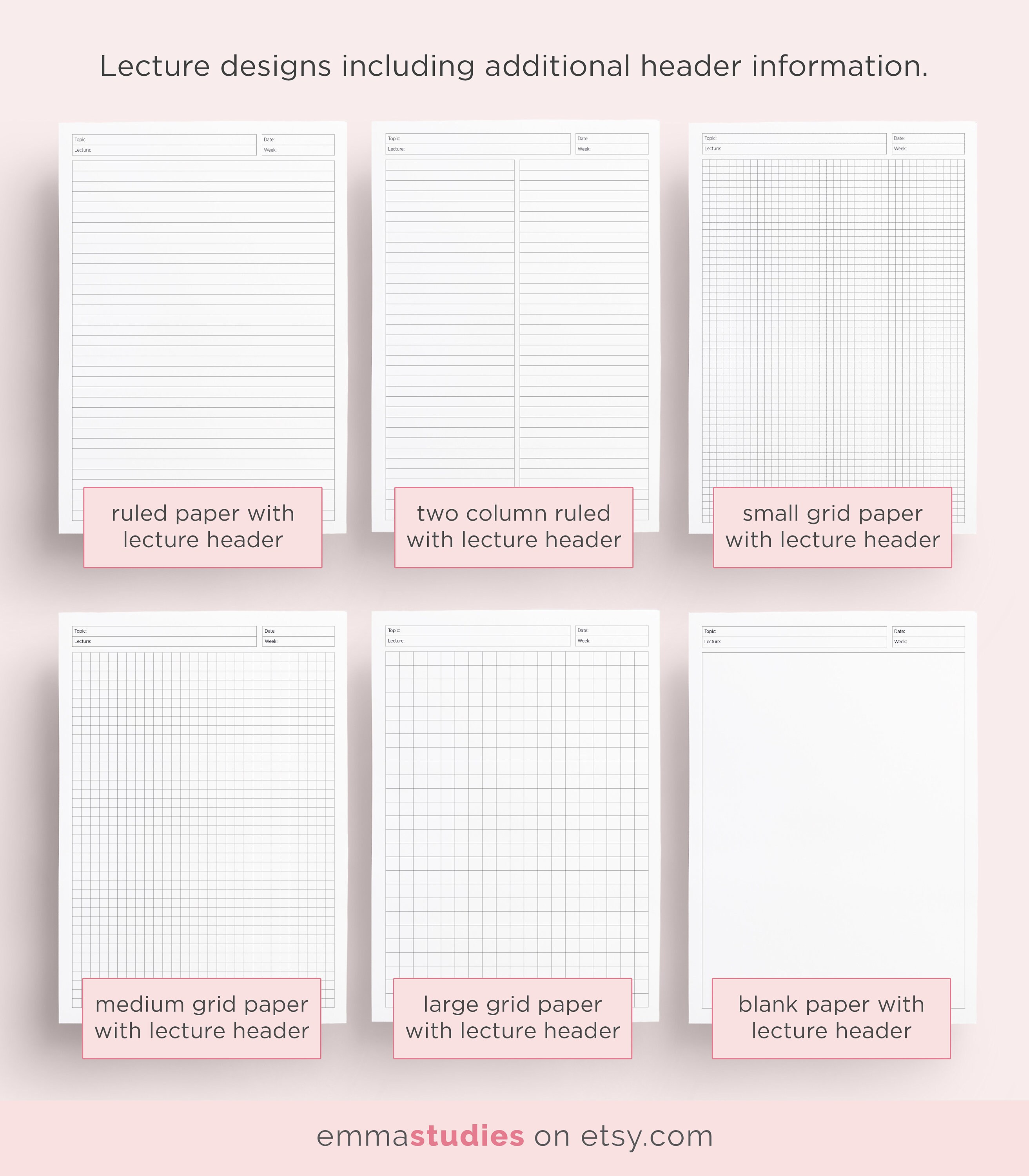 Digital Note Taking Paper Template Goodnotes Notability iPad | Etsy