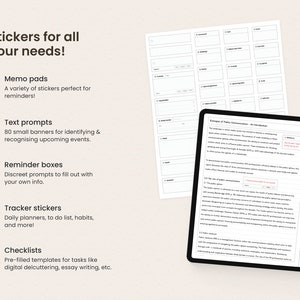 Digital Student Stickers | Study College University Studying Goodnotes ...