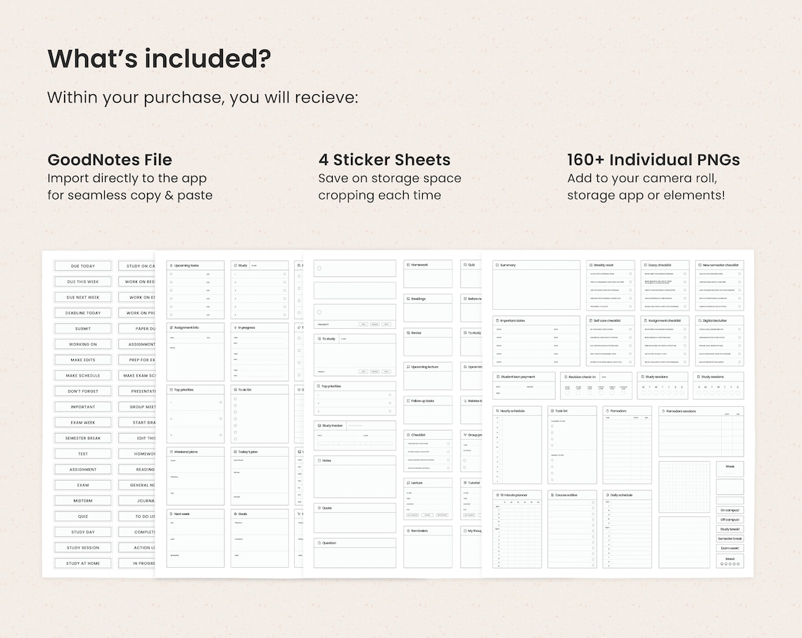 Digital Student Stickers Study College University Studying - Etsy Australia