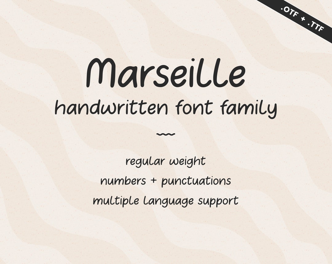 Marseille Handwritten Font | Student Notes Handlettered Script | Messy ...