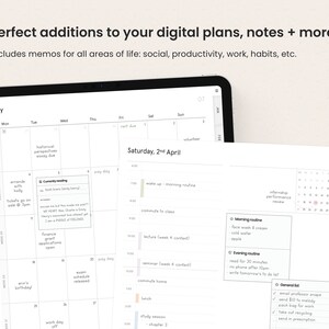 Digital Note Pad Stickers | Memo Life Planner, Lists Habits | Goodnotes ...