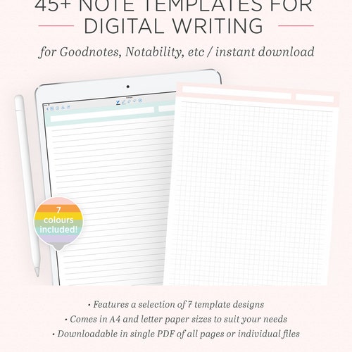 Dotted Digital Colorful Page Paper Template Goodnotes - Etsy