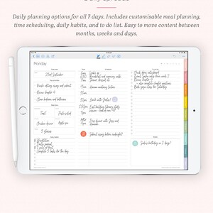 Digital Undated Pastel Time Planner Bundle Daily Weekly - Etsy