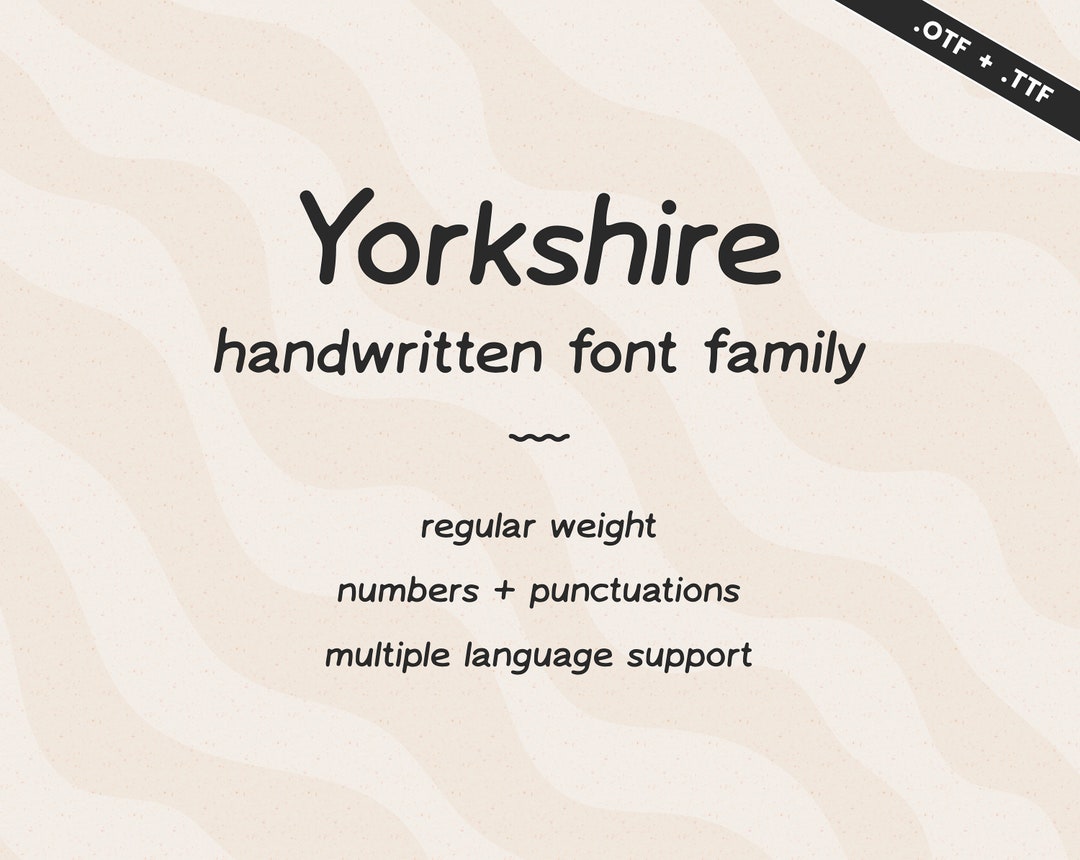 Yorkshire Handwritten Font Student Notes Handlettered Script Regular ...