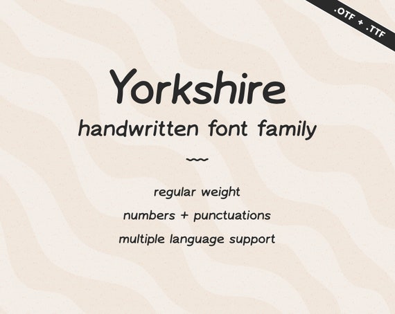 Yorkshire Handwritten Font Student Notes Handlettered Script | Etsy