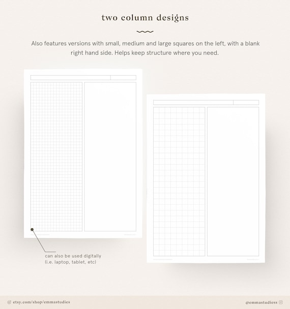 Paper College Note Digital Notebook Paper Printable Note Inserts ...