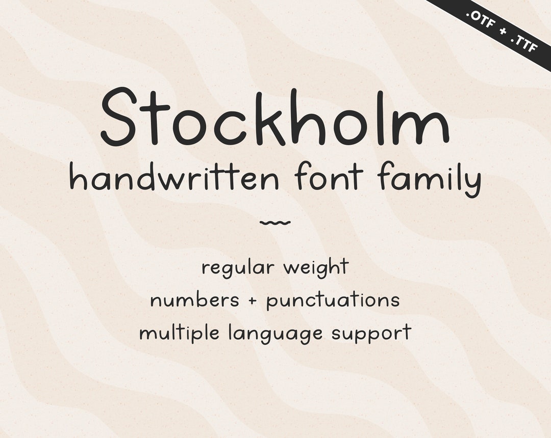 Stockholm Handwritten Font | Student Notes Handlettered Script ...