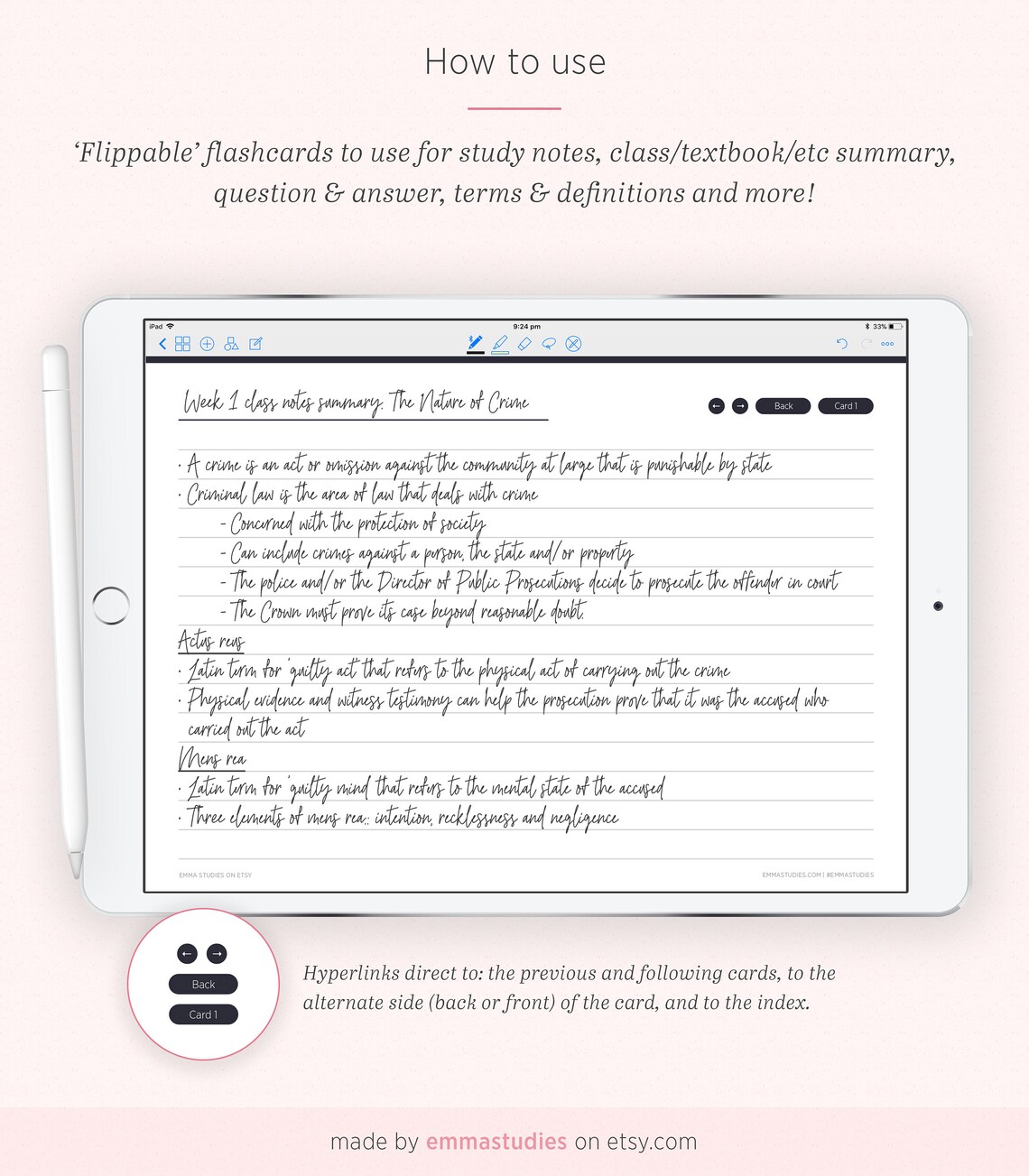 Digital Flashcards Study Index Cards Student System Cards - Etsy Australia