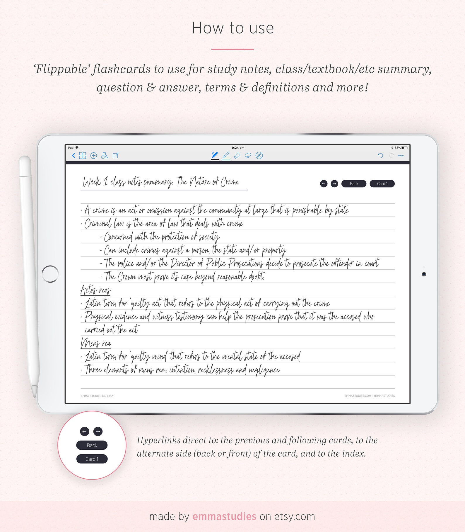 Digital Flashcards Study Index Cards Student System Cards - Etsy Australia