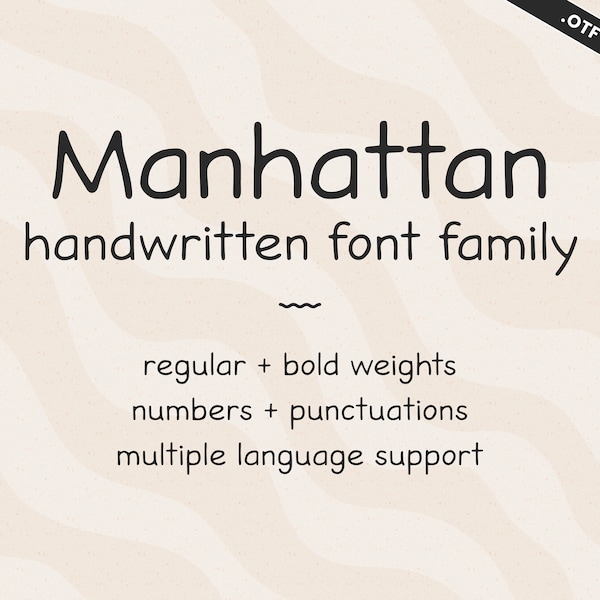 Manhattan Font - Etsy