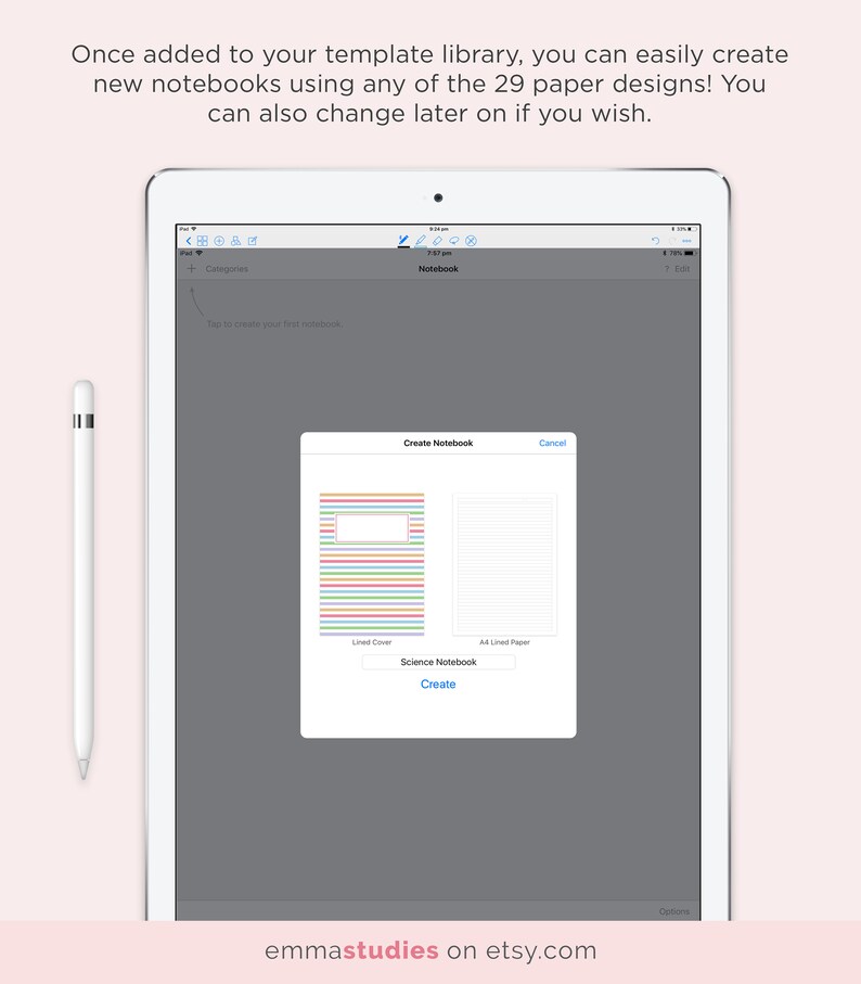 Digital Note Taking Paper Template Goodnotes Notability iPad | Etsy