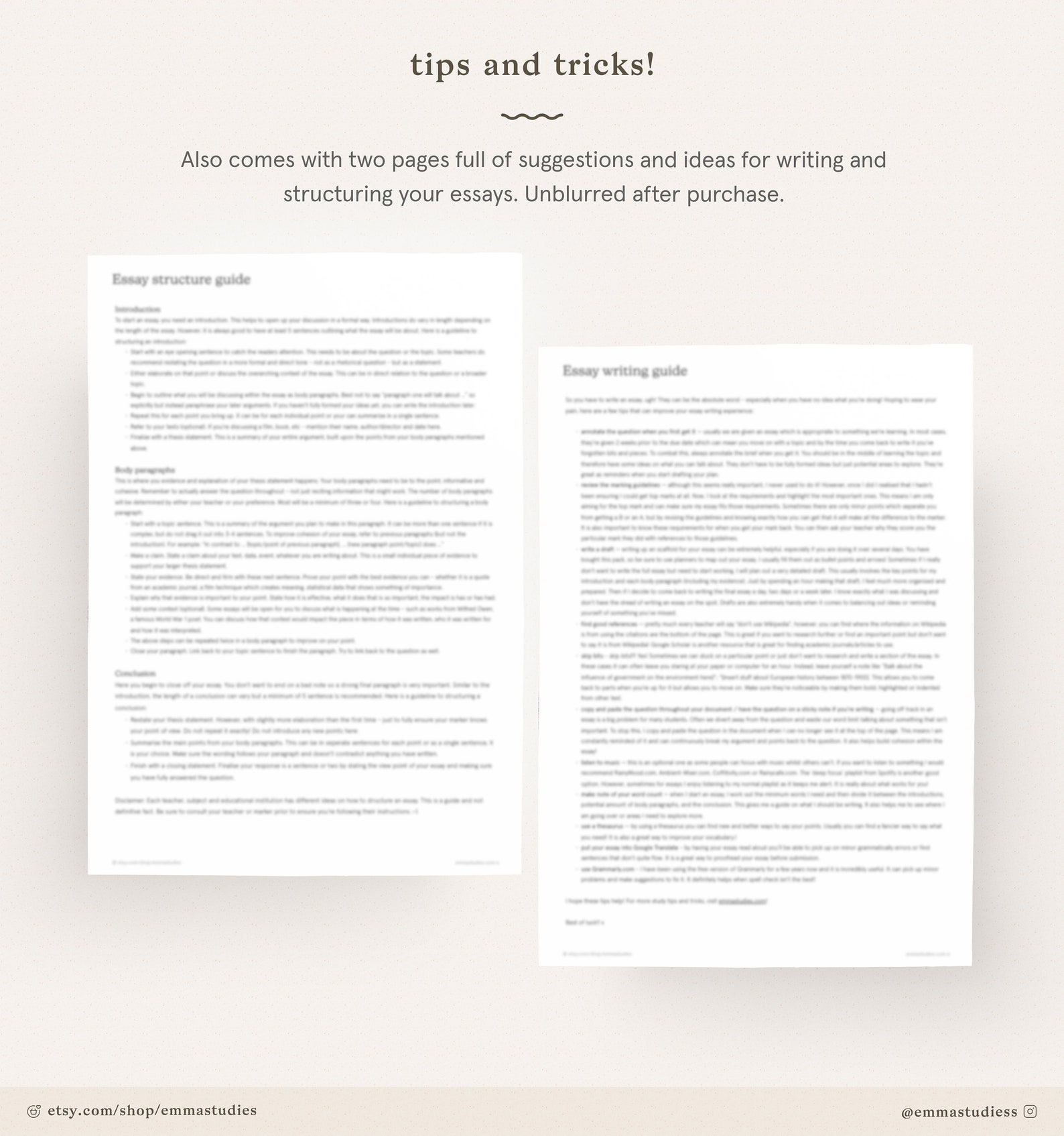 Essay Guide and Planner Printable Pack School College - Etsy