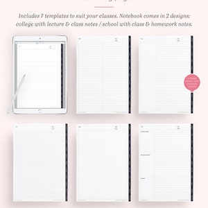 Digital Student Notebook | Student Planner Organiser Subject Notebook ...