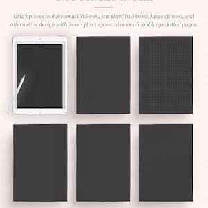 Digital Black Note Taking Paper Template | Dark Mode Goodnotes ...
