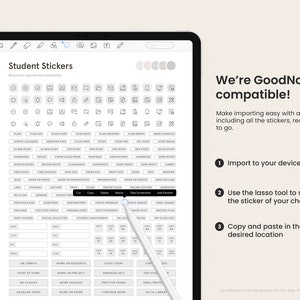 Digital Student Stickers | Study College University Studying Goodnotes ...