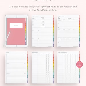 Digital Student Notebook | Student Planner Organiser Subject Notebook ...