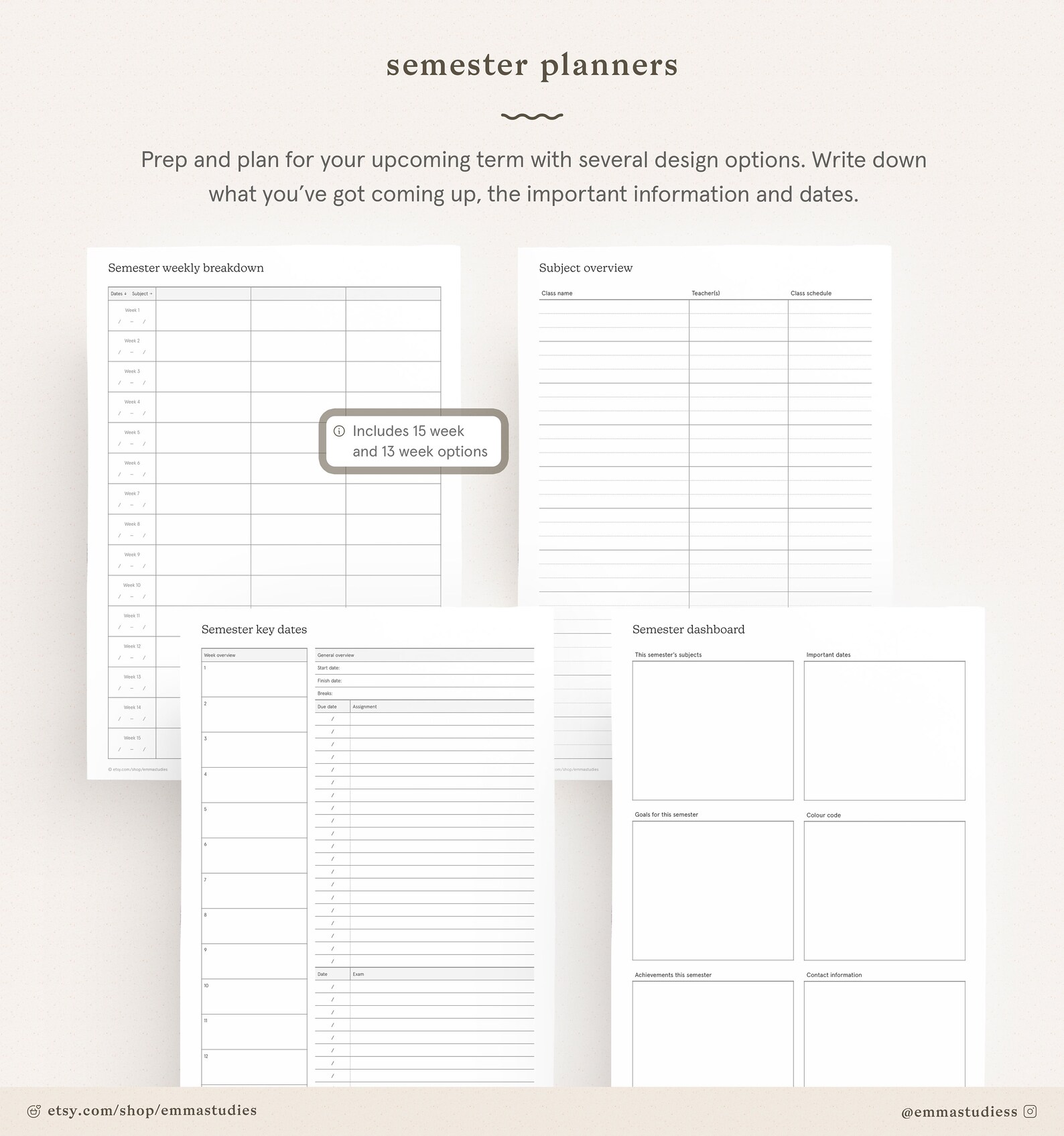 Back to School, College and University Organiser Printable Pack for ...