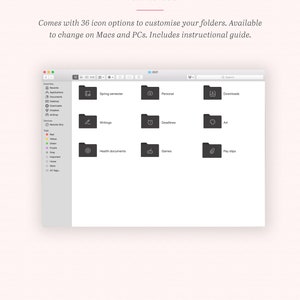 Desktop Folder Icons | Customisable Icons Black Pack | Windows and Mac ...