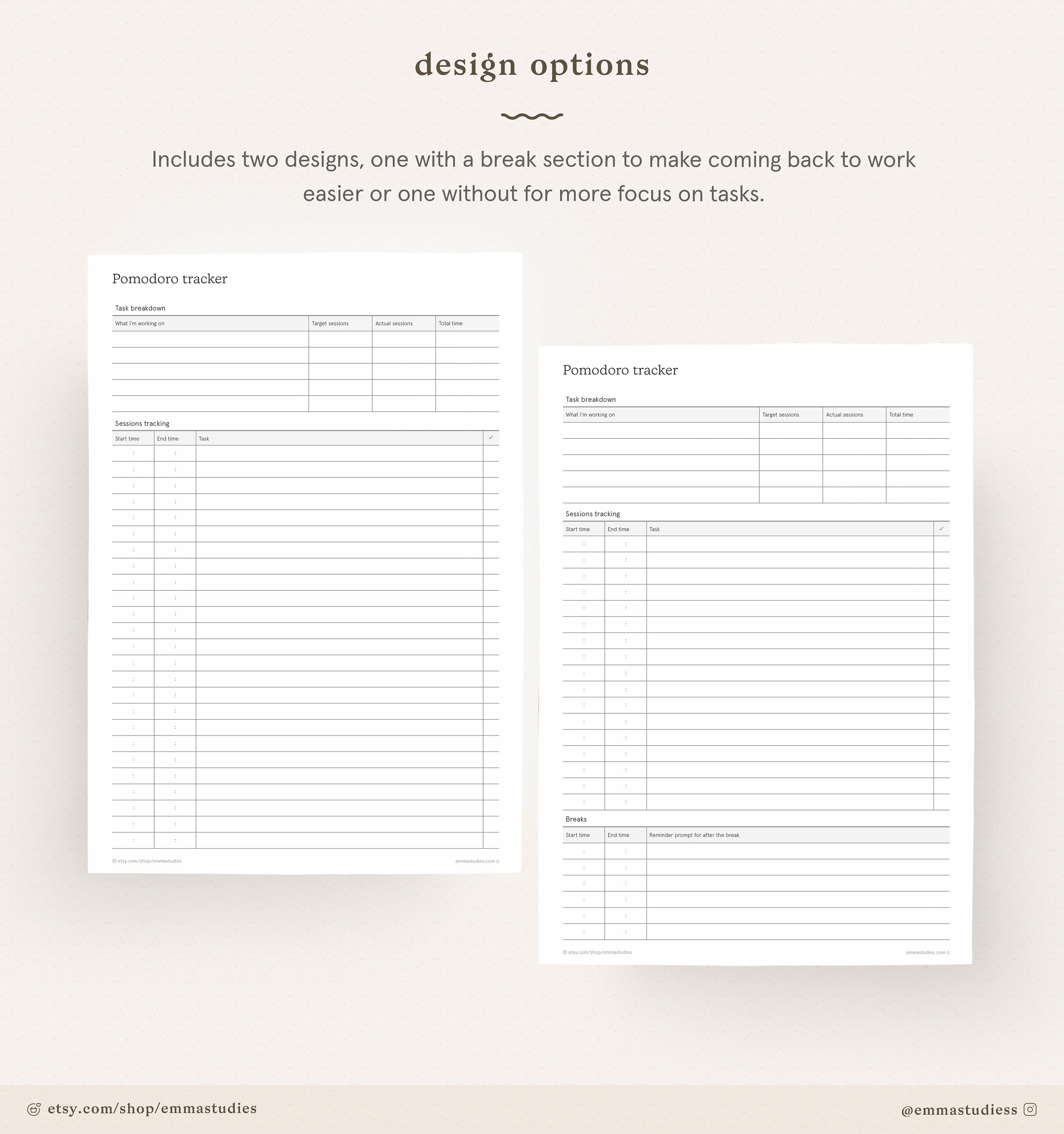Pomodoro Technique Planner Printable | A4, A5, Letter | Study Session ...