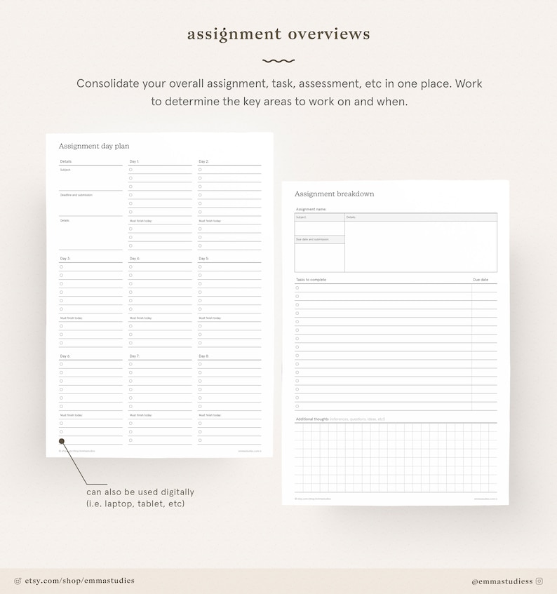 Group Project Planner Student Printable Pack College School - Etsy