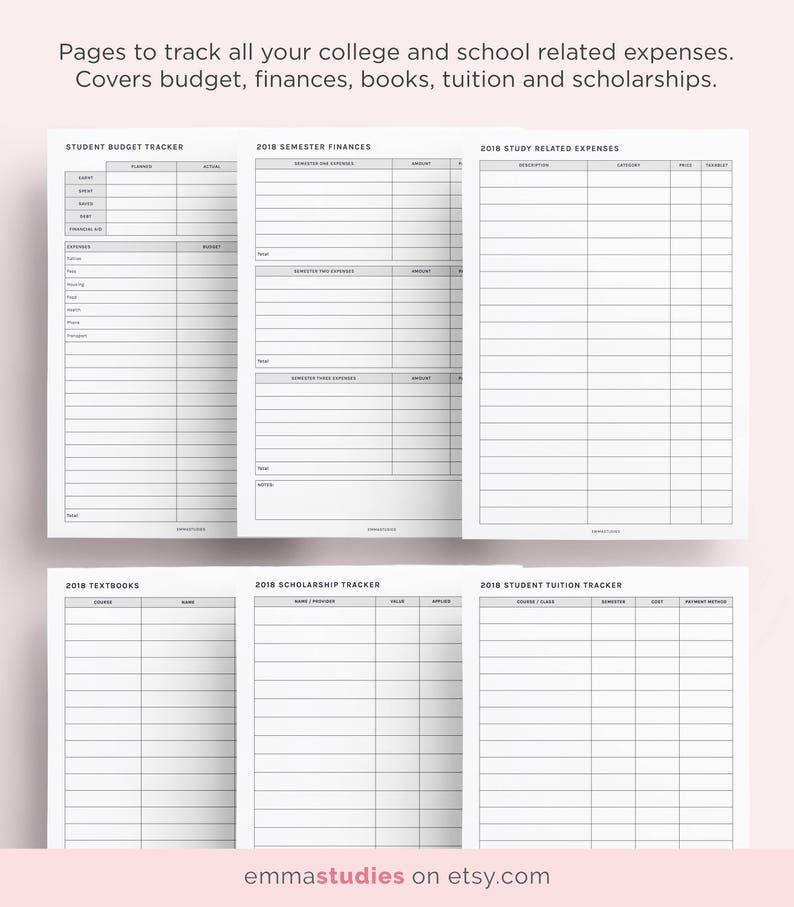 Student Financial Planner Printable Pack College Etsy student-financial-planner-printable-pack-college-etsy
