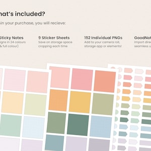 Digital Sticky Note and Page Flag Stickers | Goodnotes Notability ...