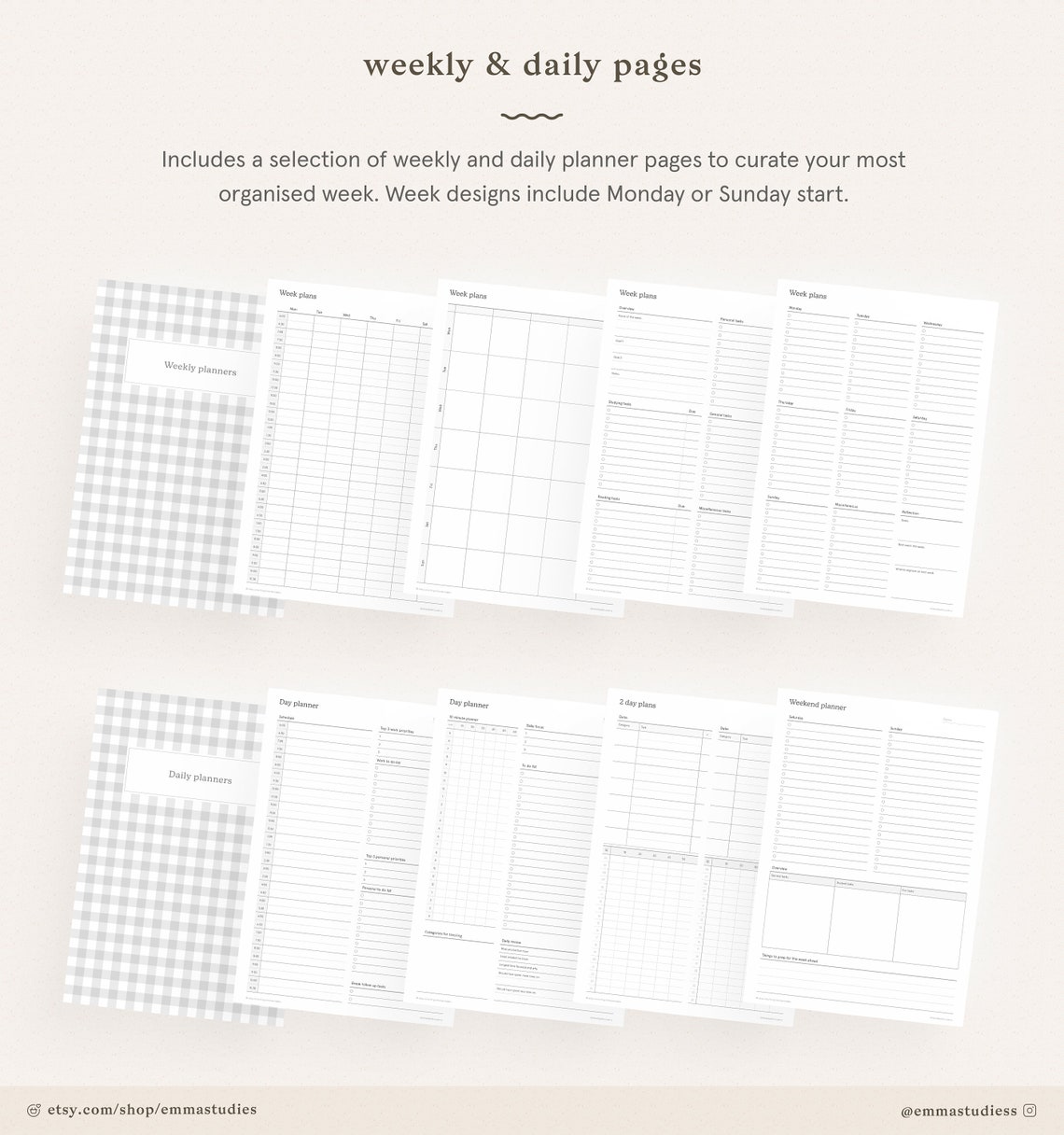 Ultimate Student Study Organiser Pack College University | Etsy Canada