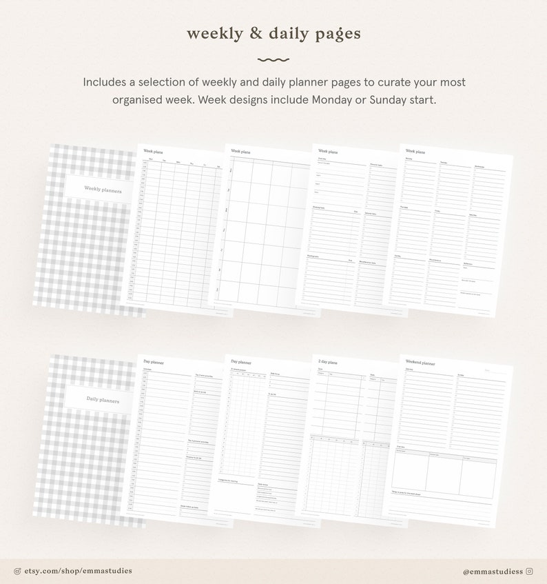 Ultimate Student Study Organiser Pack College University | Etsy Canada