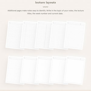 Student Note Taking Template Printable Pack | A4, A5 and Letter ...