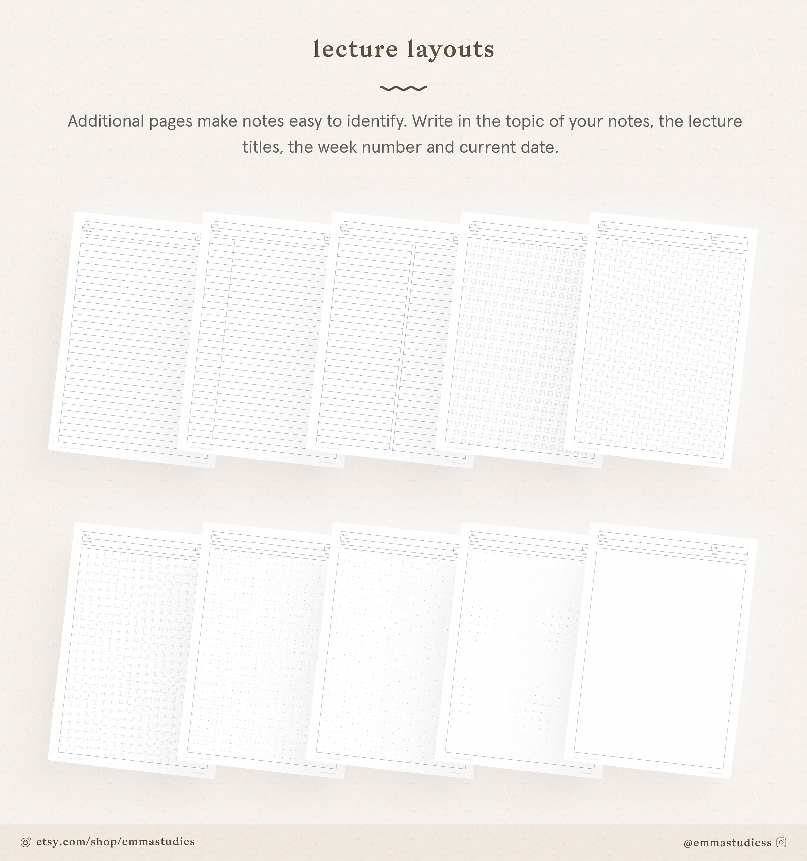 Student Note Taking Template Printable Pack A4 A5 and - Etsy Australia