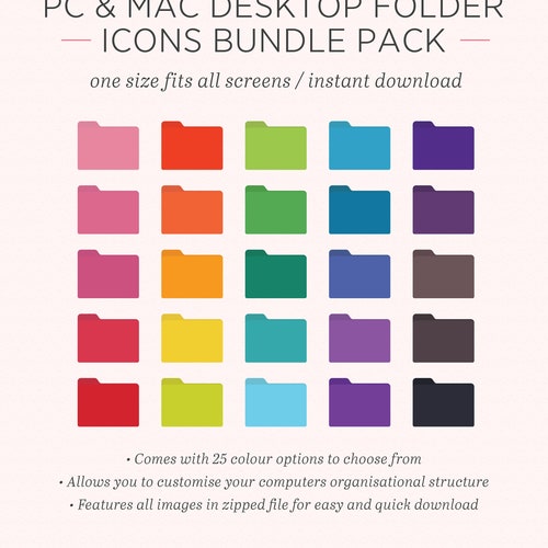 72 Skin Tones Desktop Folder Icons for MAC and WINDOWS - Etsy Canada