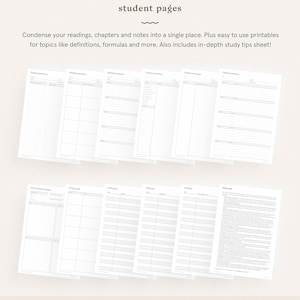 Student Printable Studying Guide | Revision College University School ...