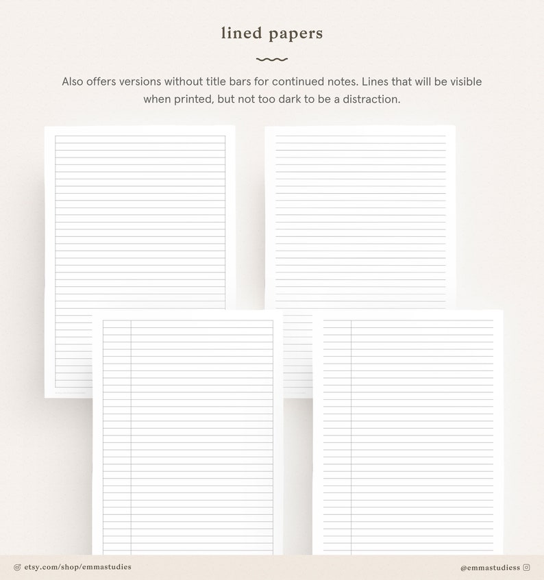 Student Note Taking Template Printable Pack A4 A5 and - Etsy Canada