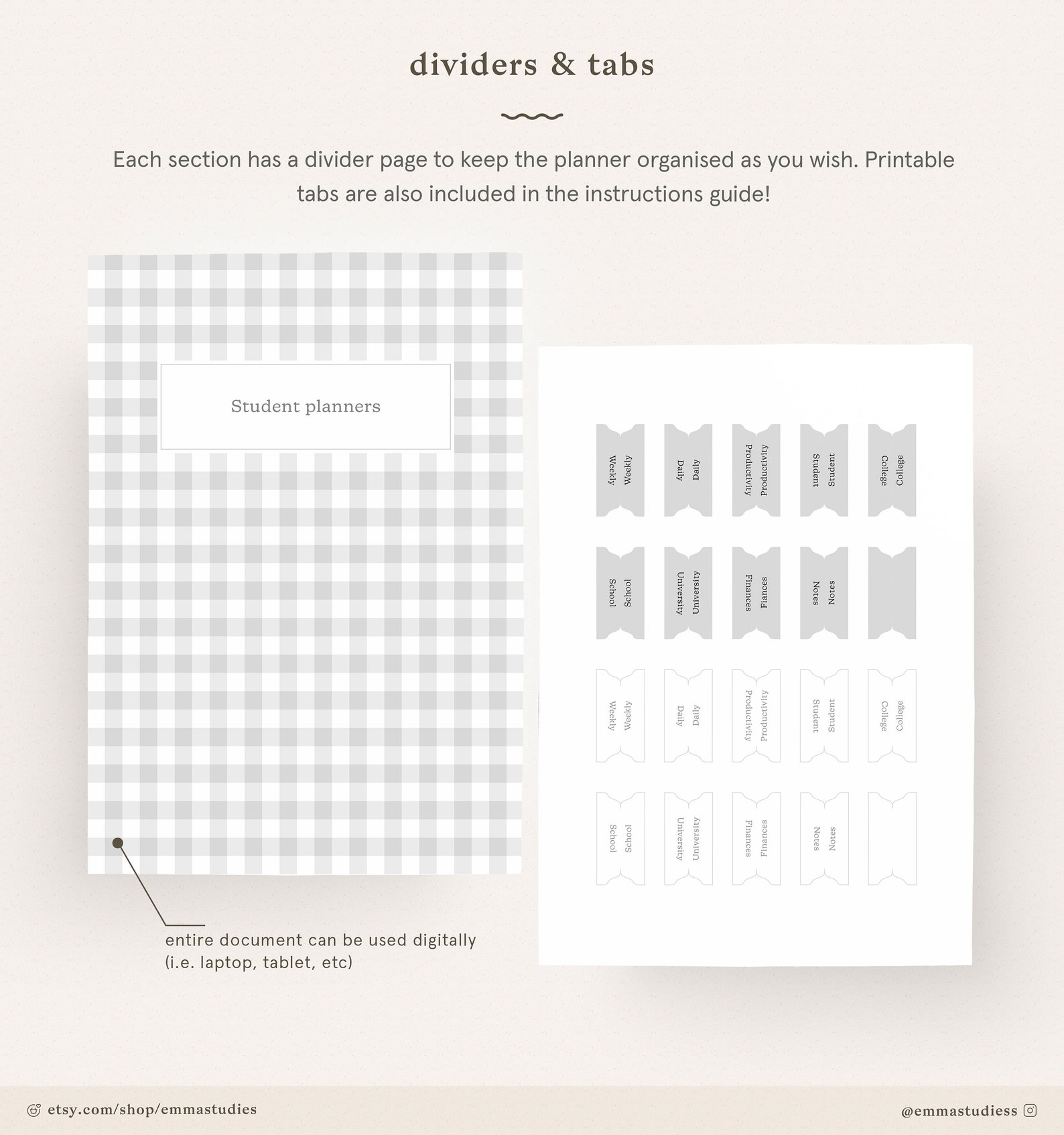 Ultimate Student Study Organiser Pack College University | Etsy Canada