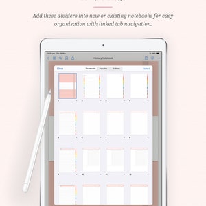 Section Divider Inserts for Digital Notebooks | Customisable Tabbed ...