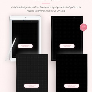 Digital Note Taking Black Paper Template | Goodnotes Notability iPad ...