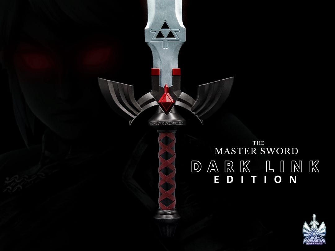 Zelda Dark Link Master Sword V3 Life Size Metal Replica, Twilight ...