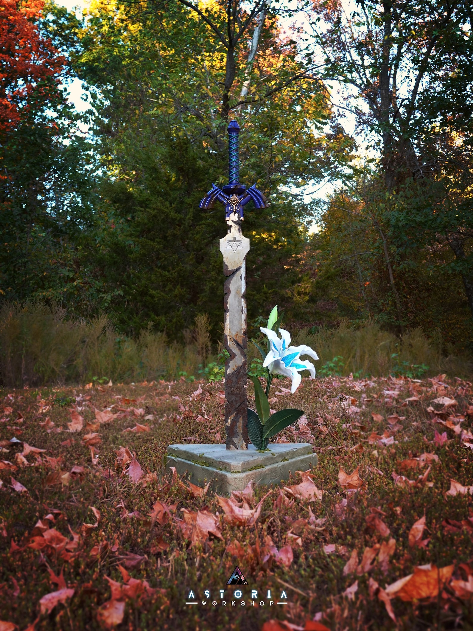 Legend of Zelda Master Sword Display Pedestal Breath of the - Etsy
