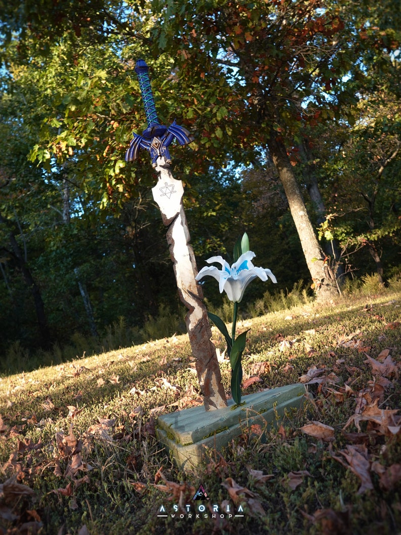 Legend of Zelda Master Sword Display Pedestal Breath of the - Etsy