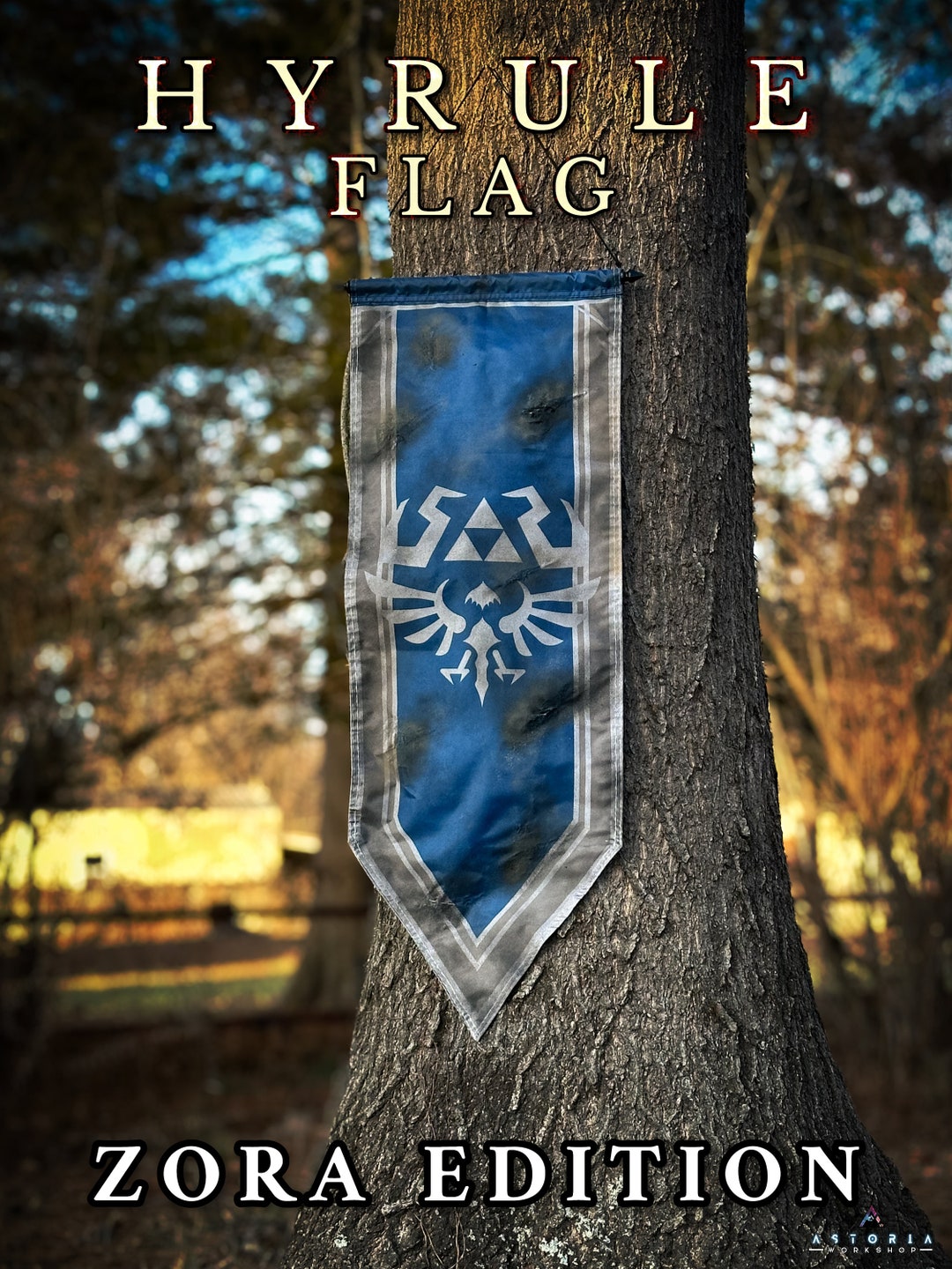 Legend of Zelda Hyrule Flag Zora Edition, Hyrule Castle Flag, Hylian ...