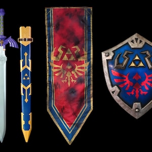Hylian Shield - Zelda Life Sized 1:1 Metal Replica BOTW, TOTK, Ocarina ...