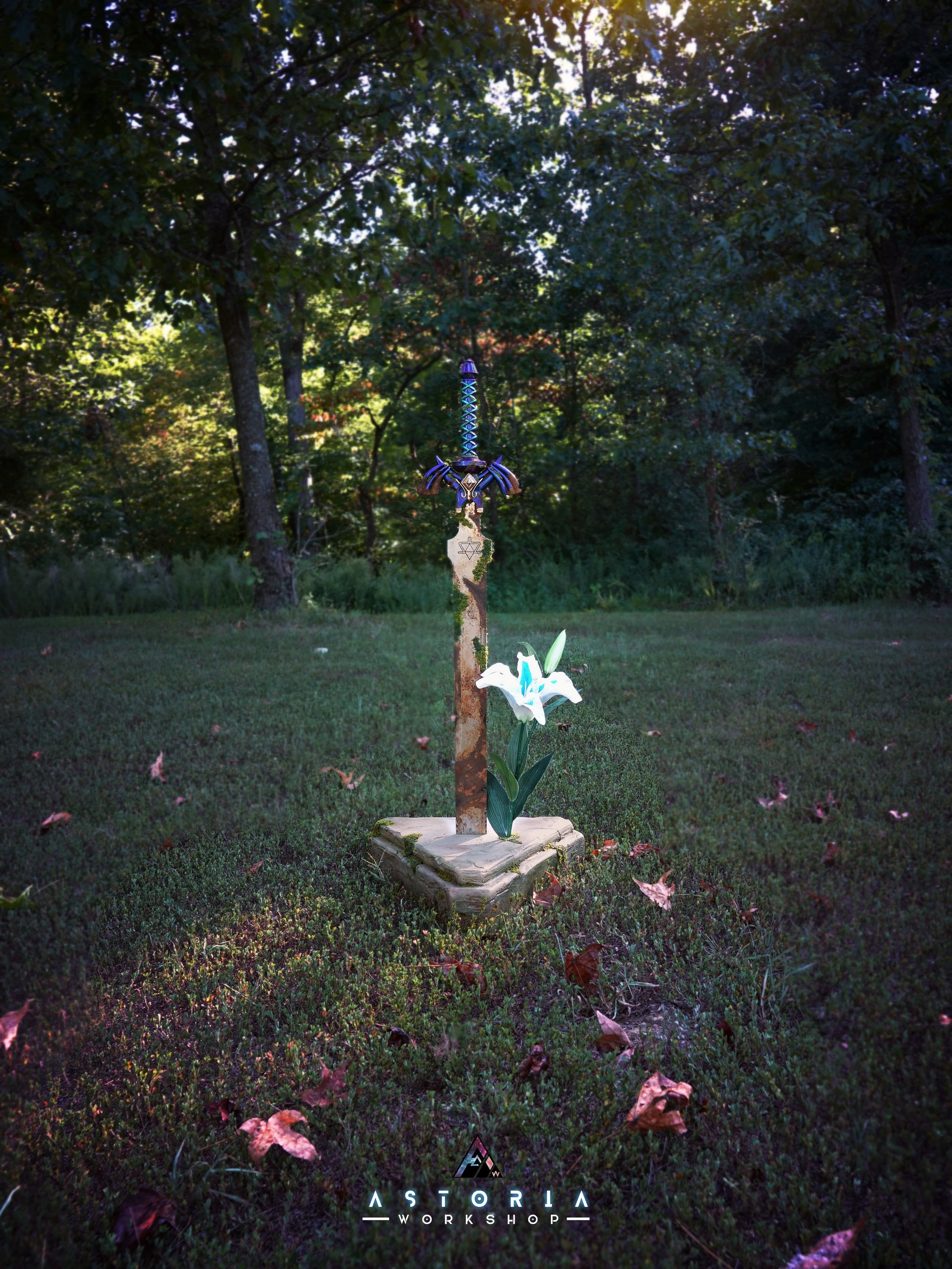 Legend of Zelda Master Sword Display Pedestal Breath of the - Etsy