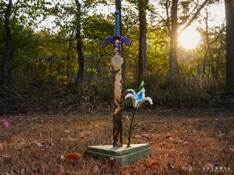 Legend of Zelda Master Sword Display Pedestal Breath of the - Etsy