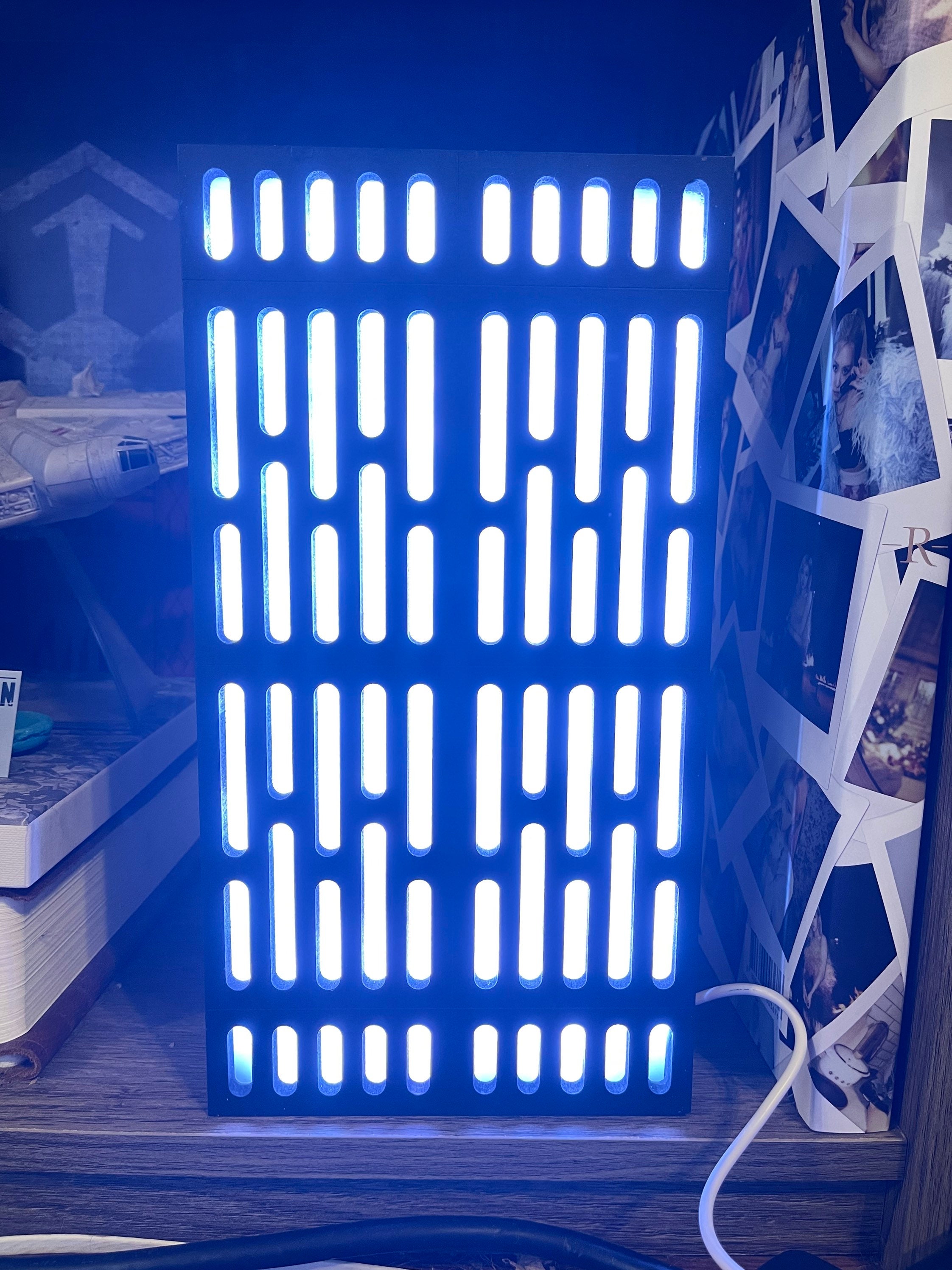 Star Wars Galaxy Panel LED Bluetooth Wall Panel Death Star - Etsy