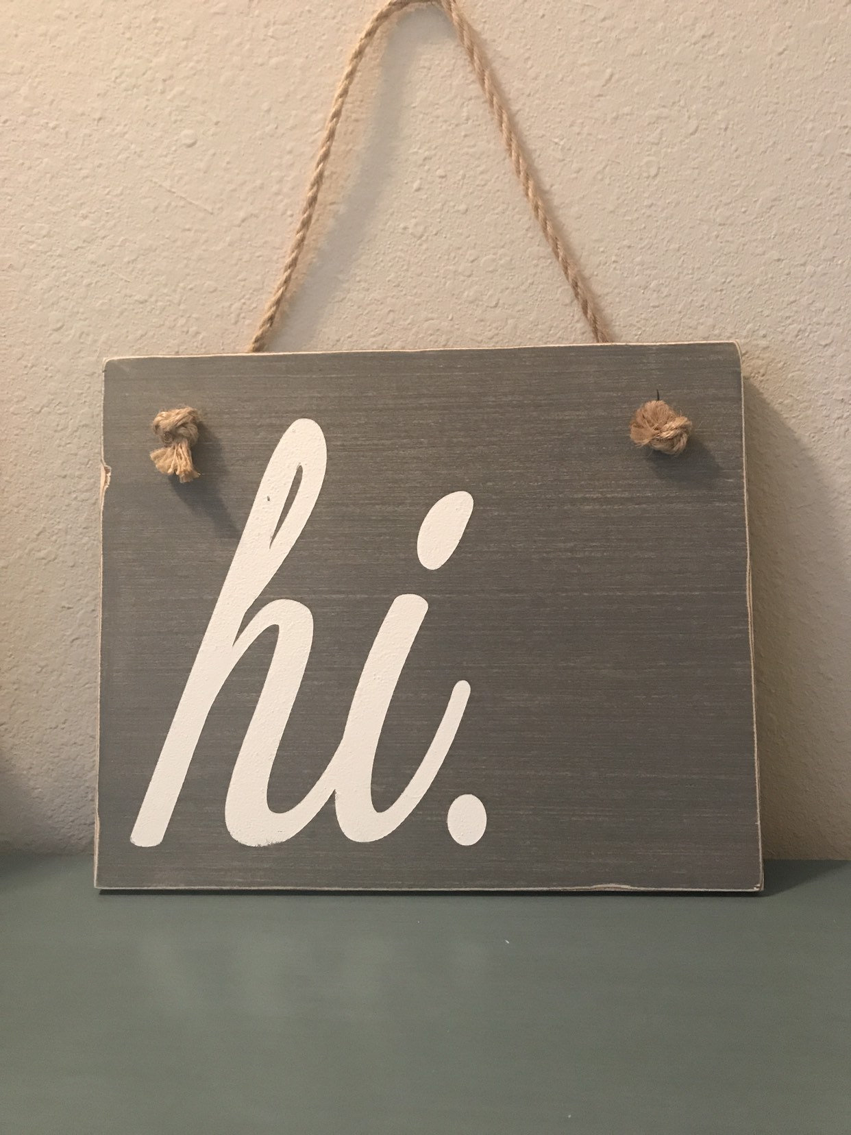 Hi Wooden Sign - Etsy